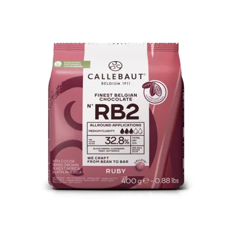 Callebaut Ruby Chocolate RB2, available from Keylink in the UK ...