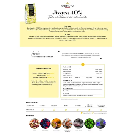 Buy Valrhona Jivara Lactee 40% Milk Chocolate in the UK from Keylink ...