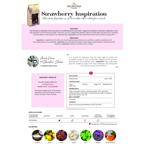 Strawberry Inspiration Couverture from Valrhona | Keylink Limited