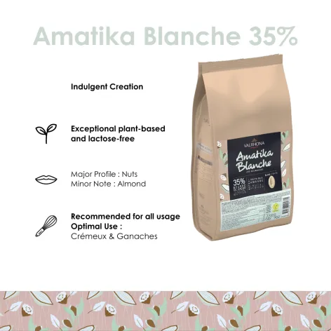 Buy Valrhona Amatika Blanche 35% Vegan White Chocolate in the UK from ...